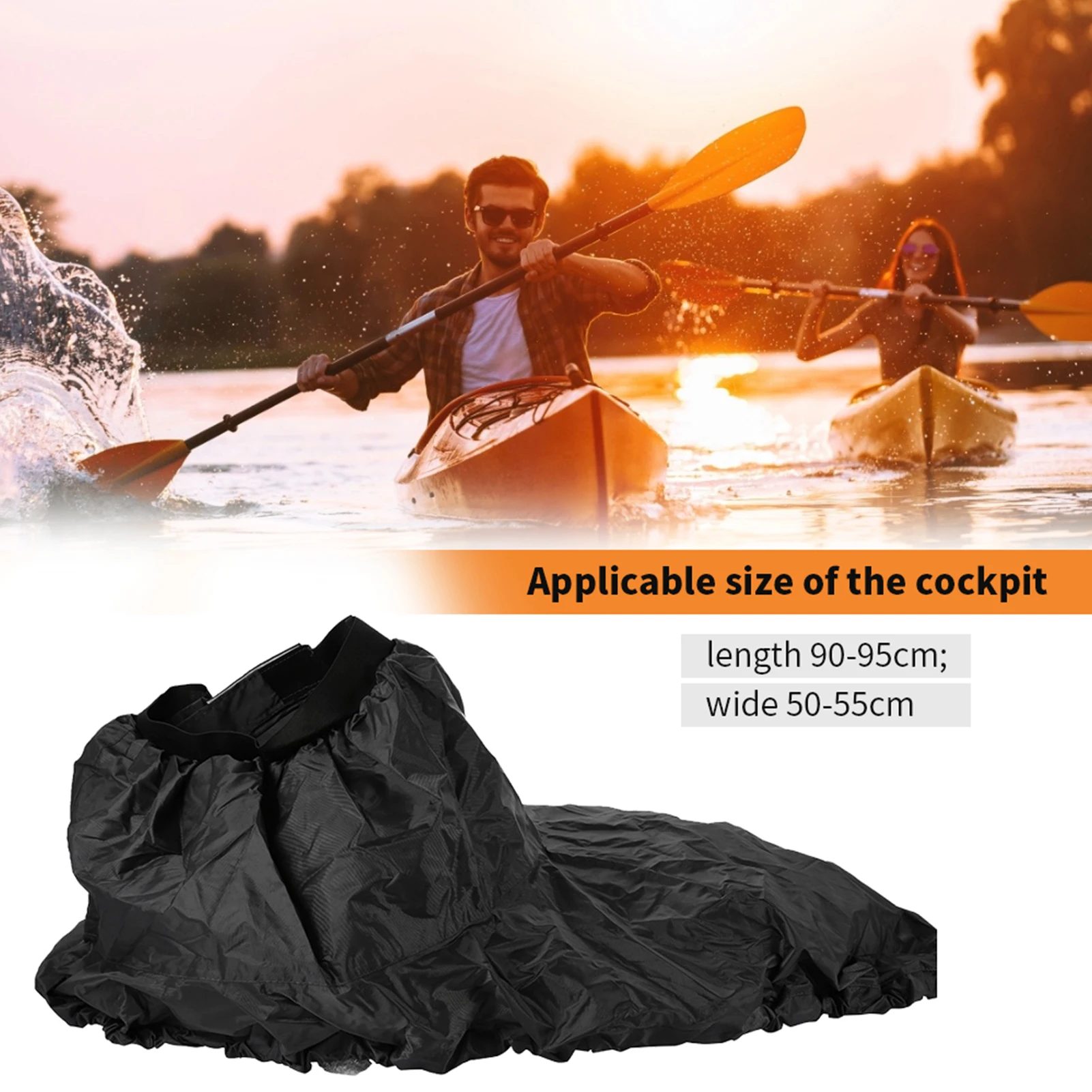 Adjustable-Nylon-Kayak-Spray-Skirt-Waterproof-Cover-Water-Sports ...