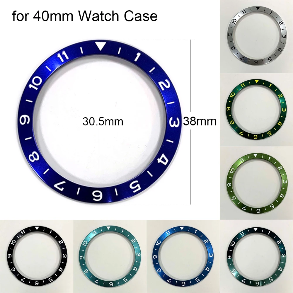 38mm Watch Bezel Aluminium Insert Ring for 40mm Case Replacement Bezels ...