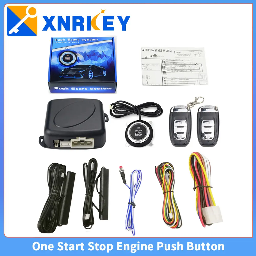 XRNKEY 12V Auto Car Keyless Entry Start System One Start Stop Engine ...