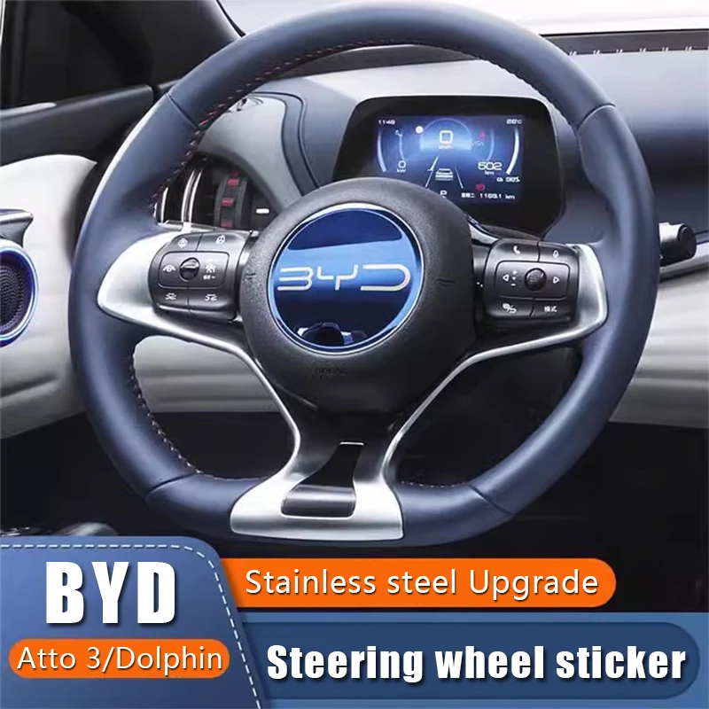 Car-Steering-Wheel-Emblem-Decorative-Sticker-for-BYD-Atto-3-Dolphin ...