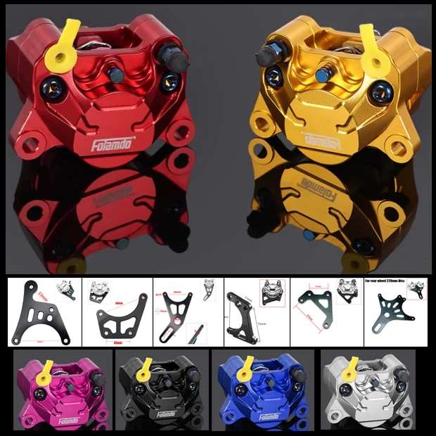 One-Piston-Set-Motorcycle-Brake-Caliper-84mm-Front-Rear-Wheel-Bracket ...