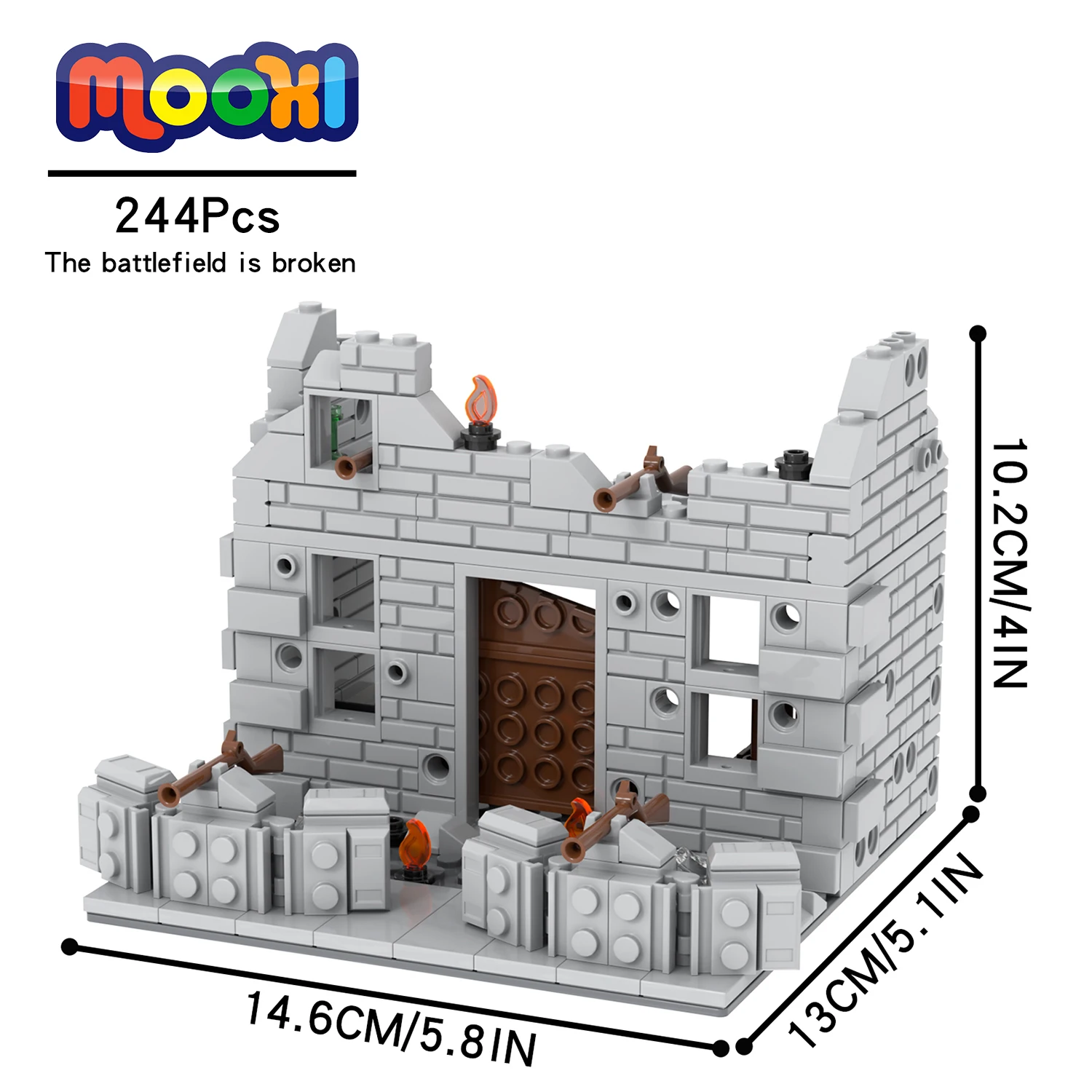 MOC5073-Broken-Battlefield-Bricks-WW2-Military-War-Gun-First-aid-Kit ...