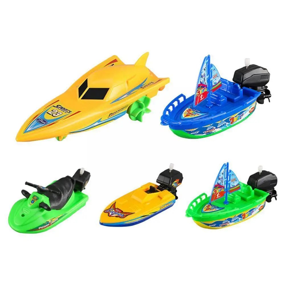 Children's Clockwork Boat Bathing Toy Wind up Bathing Yacht Gifts ...