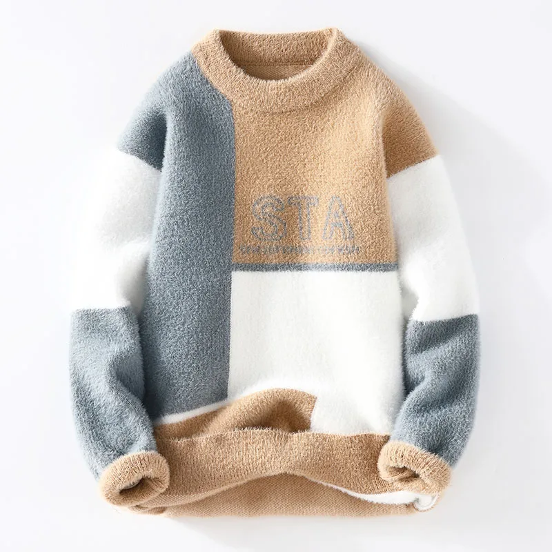 Sweaters men 2023 Winter Letter pattern thick sweater men fashion ...