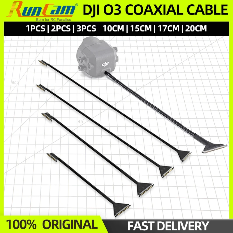 1/2/3PCS RunCam DJI O3 Coaxial Cable FPV Digital System 10/15/17/20cm For DJI O3 Air Unit RC FPV ...