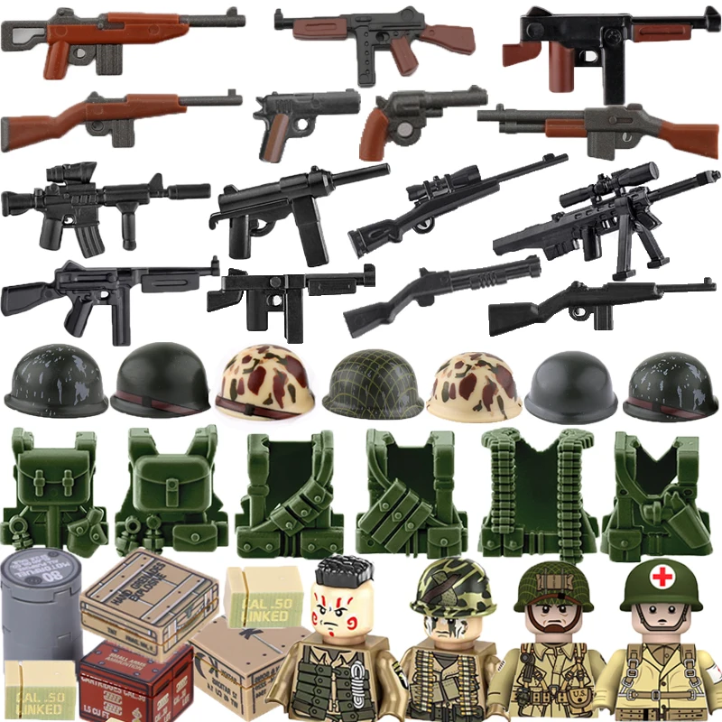 WW2-Military-Building-Blocks-Solider-Figures-Gifts-Toys-USA-Weapons ...
