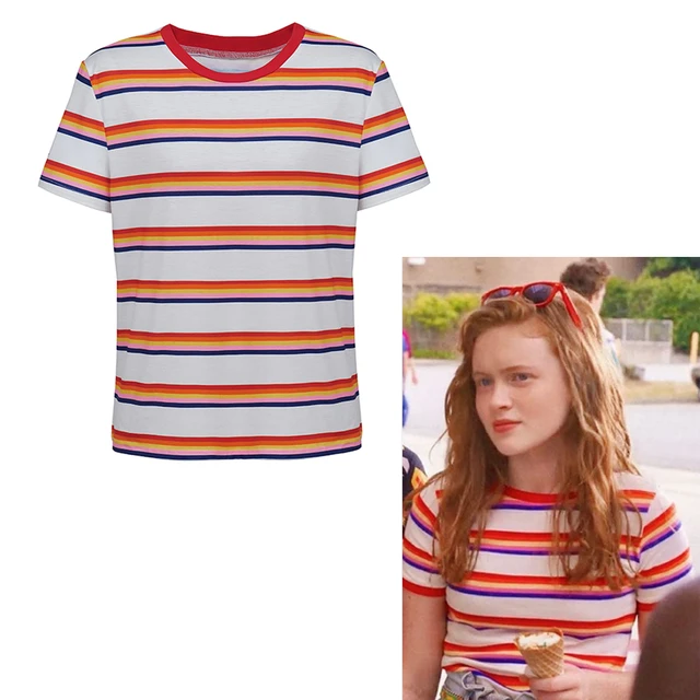 Max Cosplay Costume Stranger Costume Thing Top Season Colourful Rainbow ...