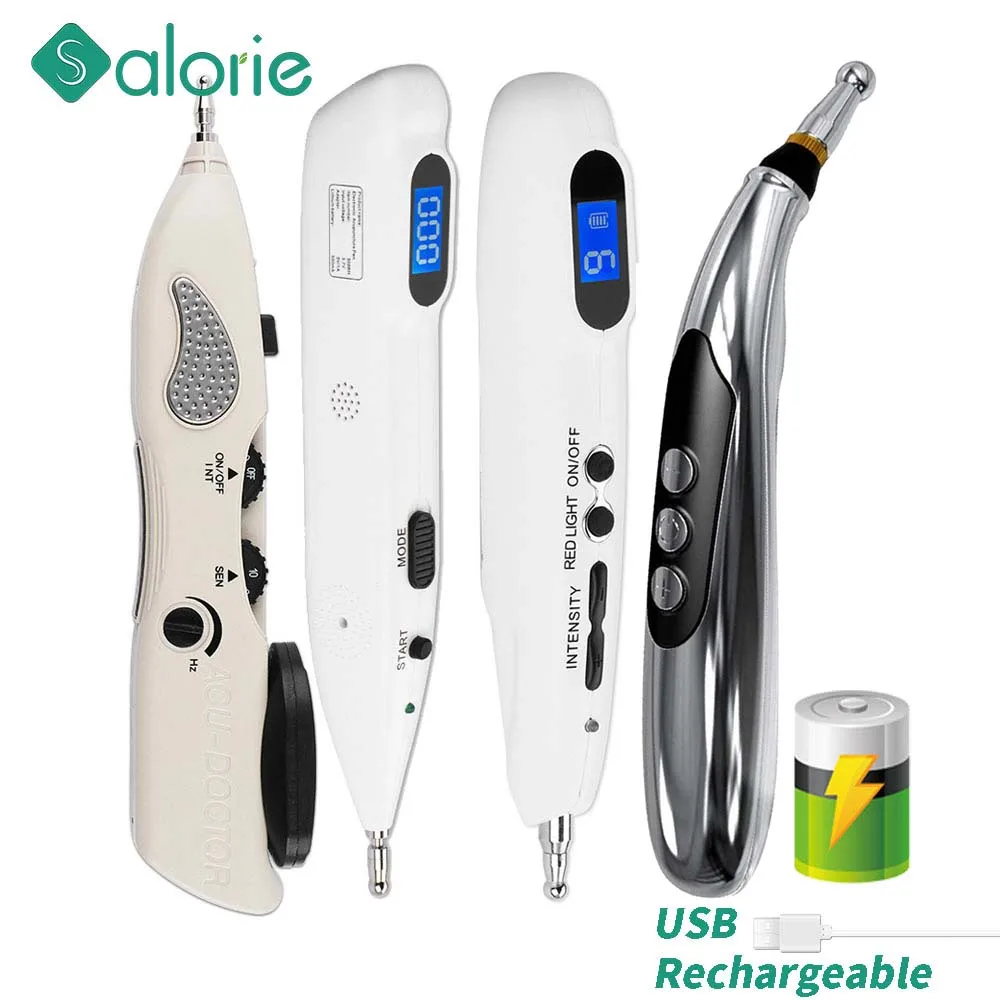 USB Rechargeable Acupuncture Pen Electric Acupuncture TENS Massage Pen ...