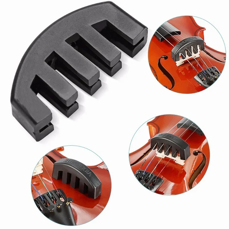 Rubber Violin Mute Muffler for 4/4 3/4 1/2 Violino Practice Accessories ...