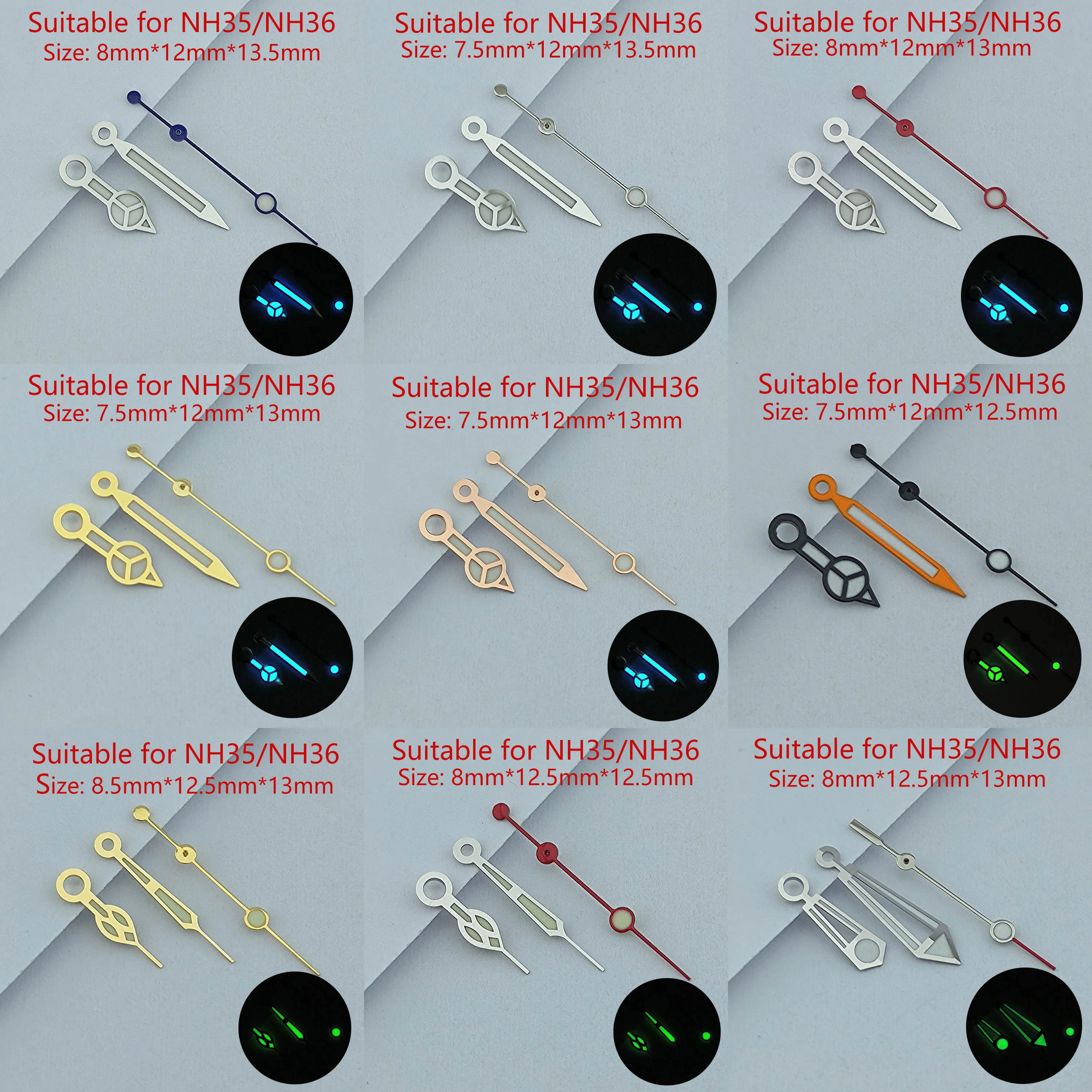 Watch-hands-N-H35-N-H36-hands-Green-luminous-watch-accessories-watch ...