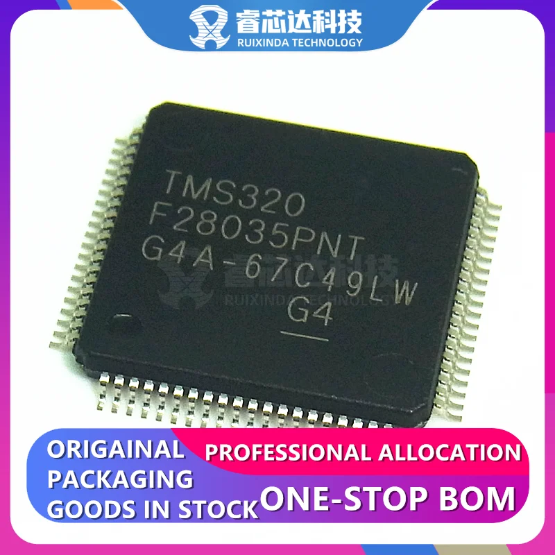 TMS320F28035PNT-C28x-C2000-C28x-Piccolo-Microcontroller-IC-32-Bit-Single-Core-60MHz-128KB-64K-x ...