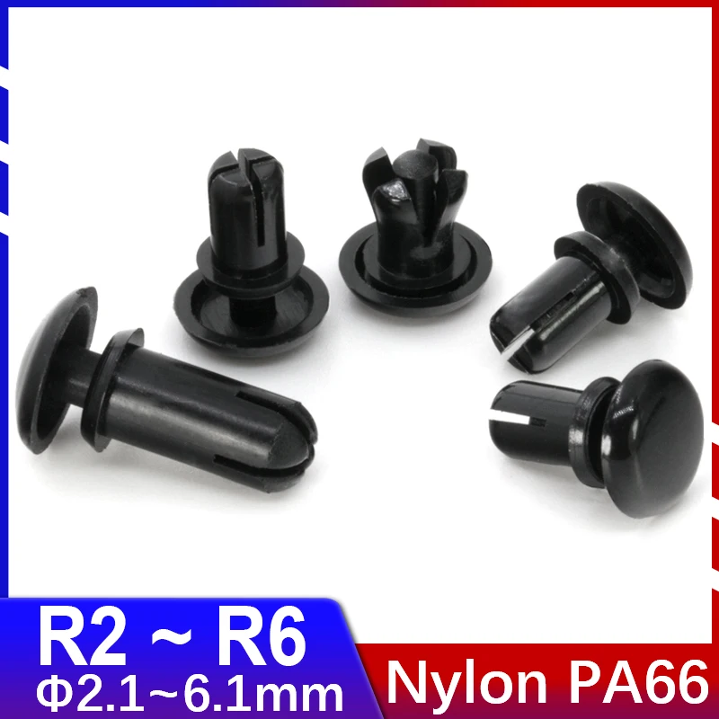 R2024~R6080 Black and White Nylon Plastic R-type Expansion Rivet ...