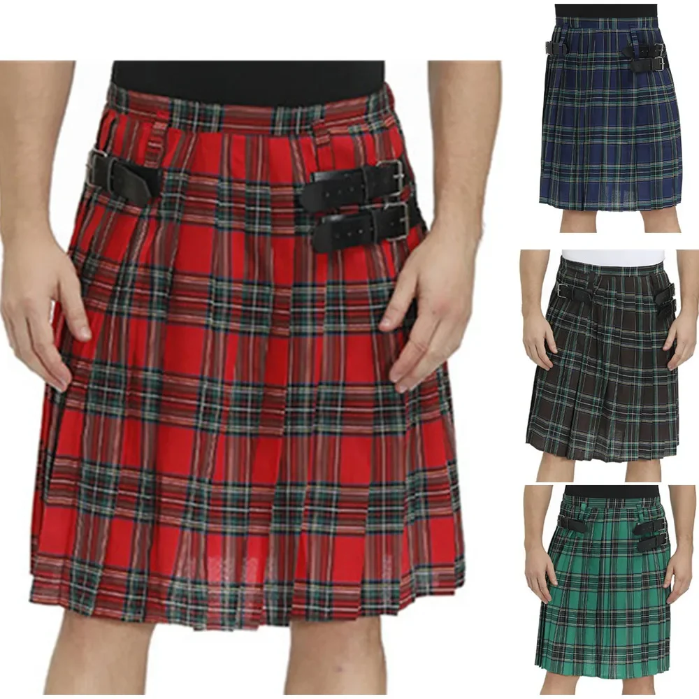 Scottish-Mens-Traditional-Kilt-with-Bilateral-Belt-Highland-Tartan ...