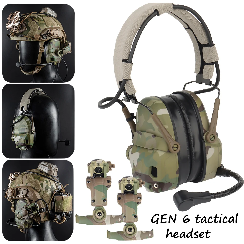GEN 6 Tactical Headset Hunting Shooting Noise Reduction Headset for OPS ...