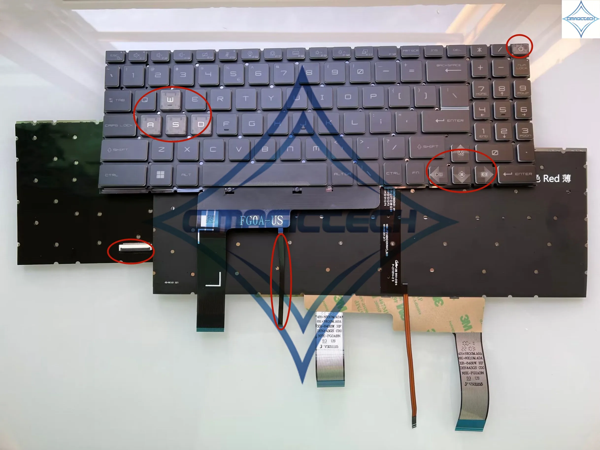 New-US-English-RGB-Per-key-Backlit-For-MSI-CYBORG-15-A12U-A12UDX-A12V ...