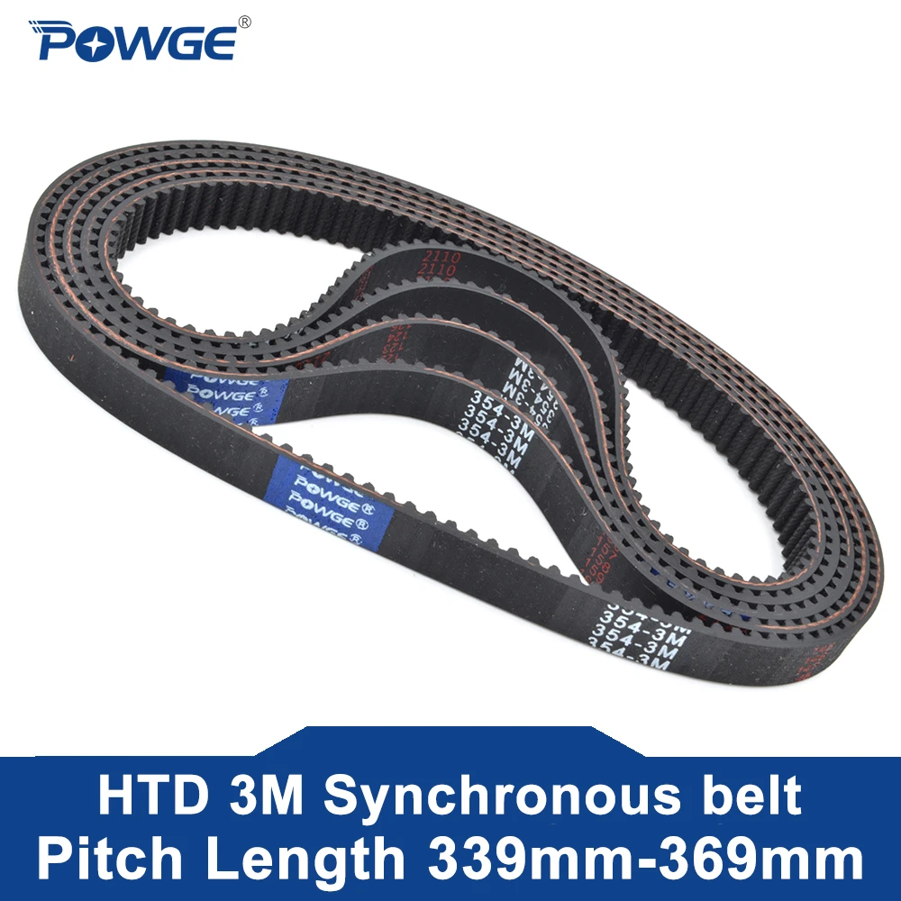Powge Htd 3m Timing Belt Pitch Length 339/342/345/348/351/354/357/360 ...