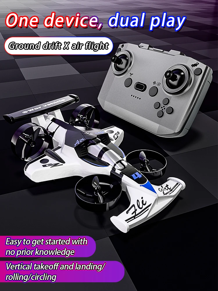 New remote-controlled flying car, land and air dual-mode quadcopter ...