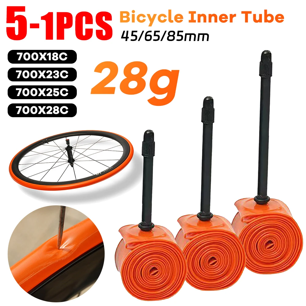 1-5PCS-Ultralight-Bike-Inner-Tube-700-18-28C-29-MTB-Internal-Tube-45mm ...