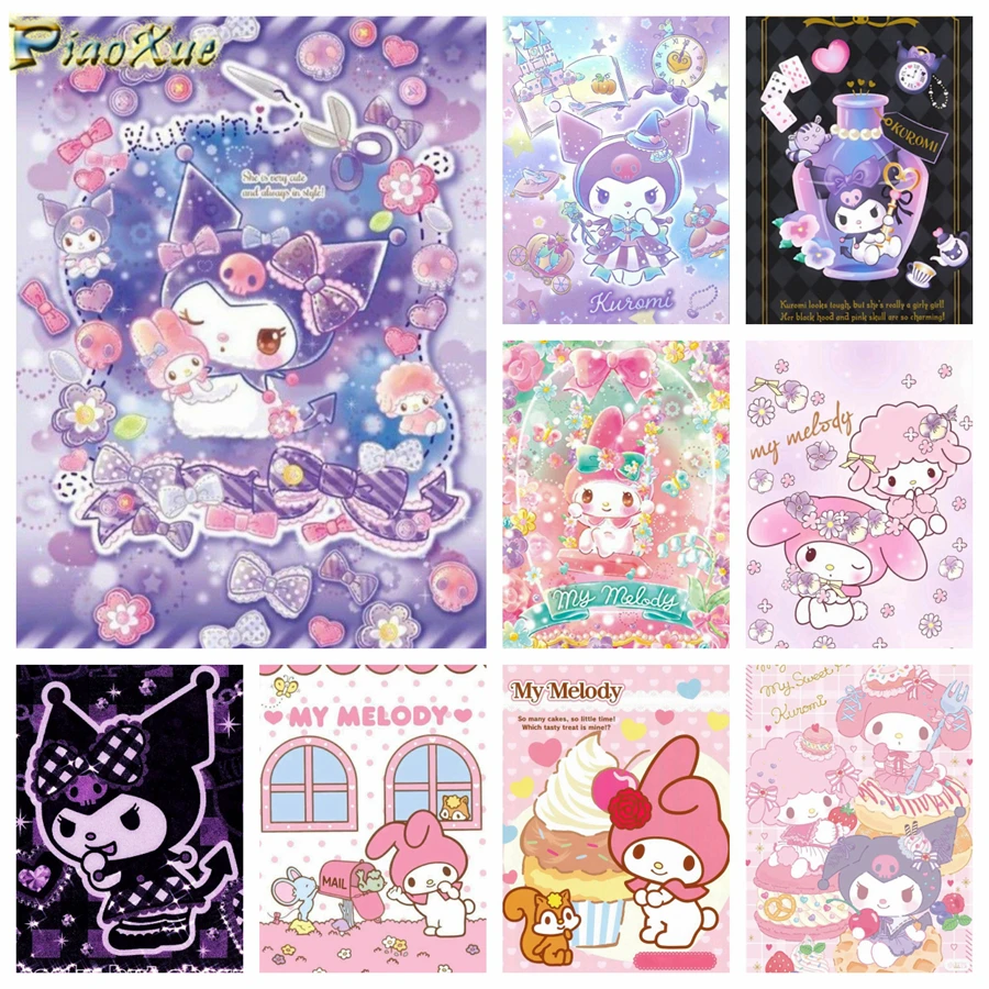 Sanrio Art Kuromi 5D Diamond Painting My Melody Cute Hello Kitty ...