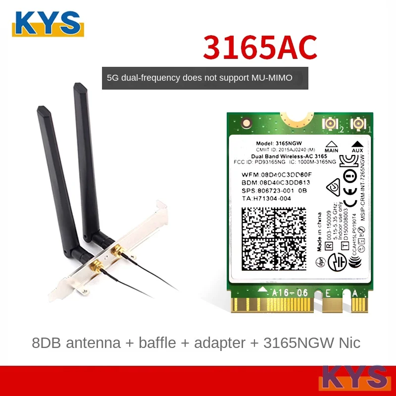 AC3165-3165NGW-433Mbps-dual-band-2-4G-and-5G-Bluetooth-4-0-802-11ac ...