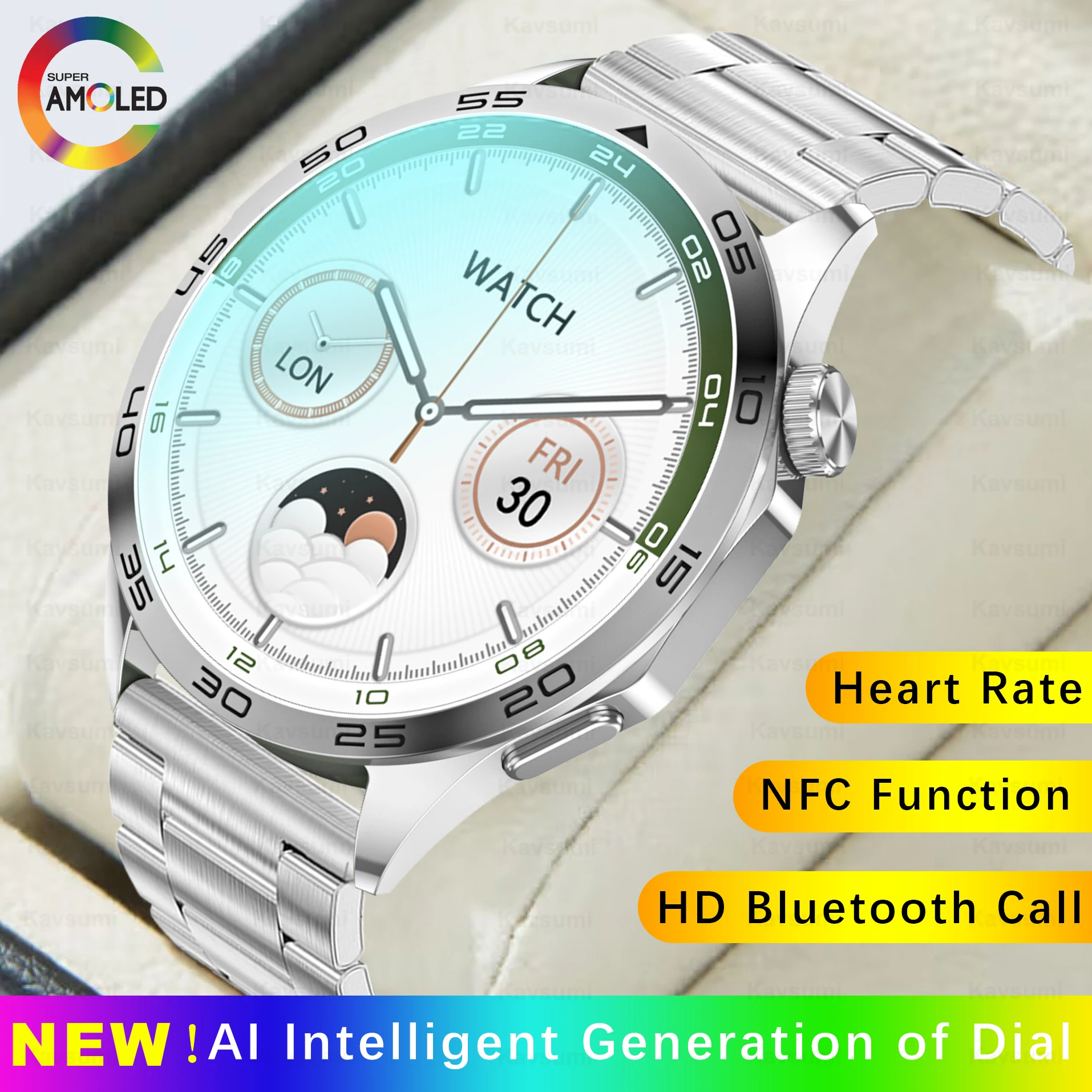 2023-New-AI-Intelligent-Generation-Dial-NFC-Fashion-Smartwatch-Men ...