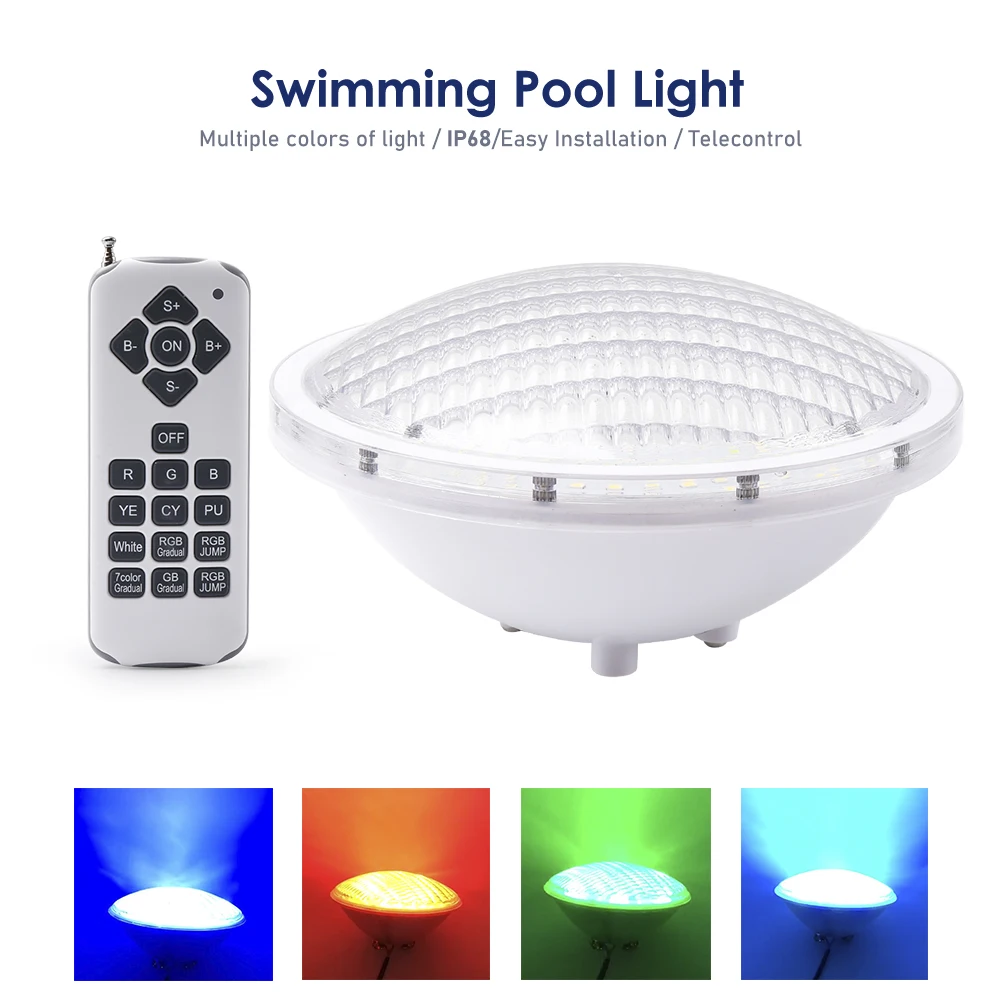 18W-RGB-Pool-Light-Par56-LED-Swimming-Underwater-Light-Plastic-Wall ...