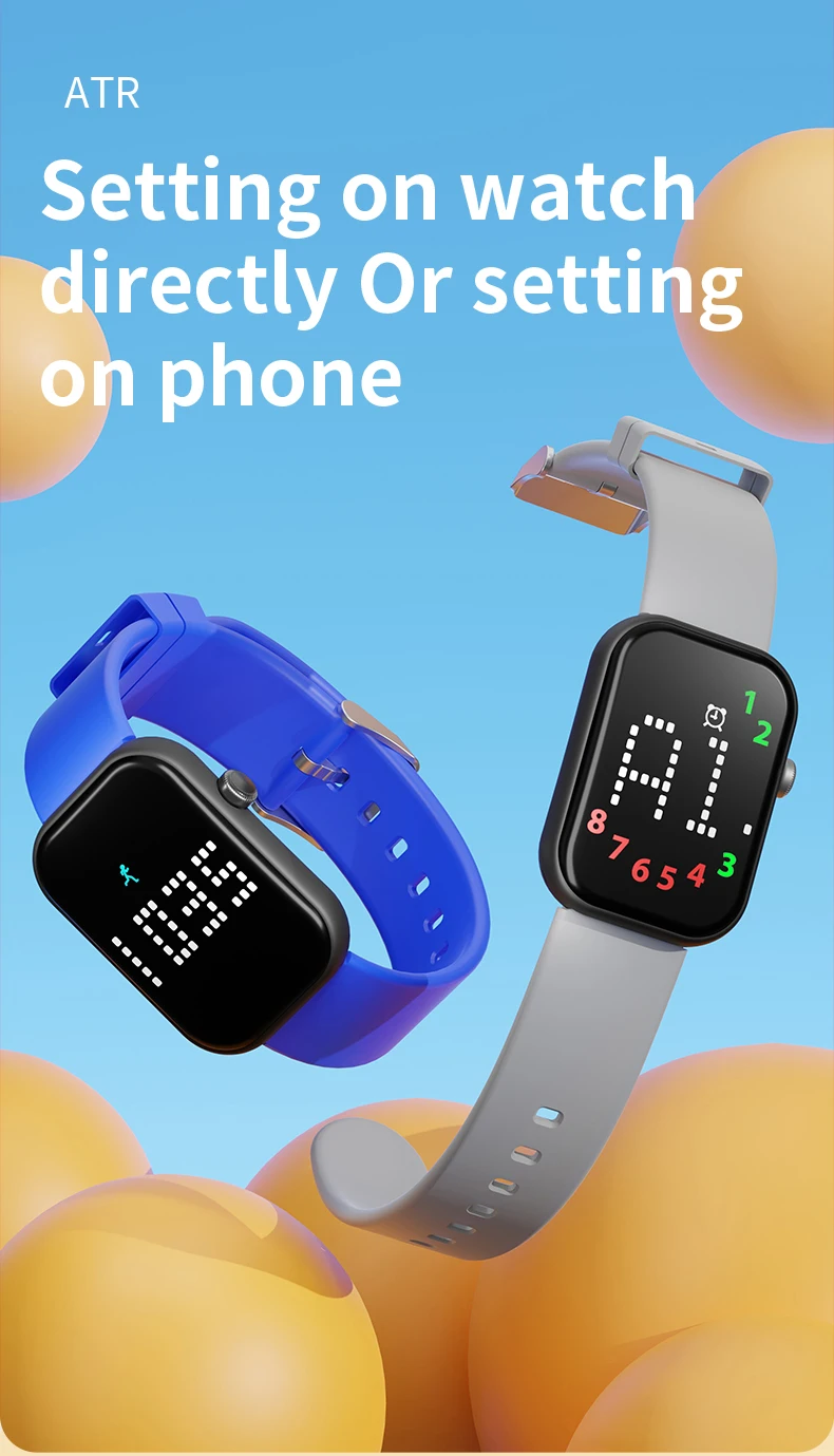 Countdown timer with Bluetooth step counting vibrating alarm clock to ...