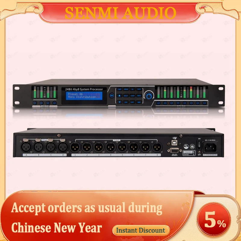 Audio-Equalizer-Dj-High-Quality-24Bit-4By8-4In-8Out-DSP-Processor-Audio ...