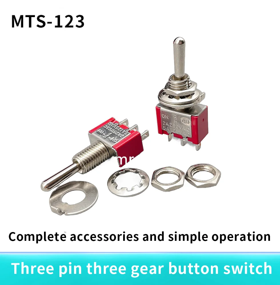 MTS-123-223-6MM-button-switch-Red-Double-reset-head-toggle-switch-3-pin ...
