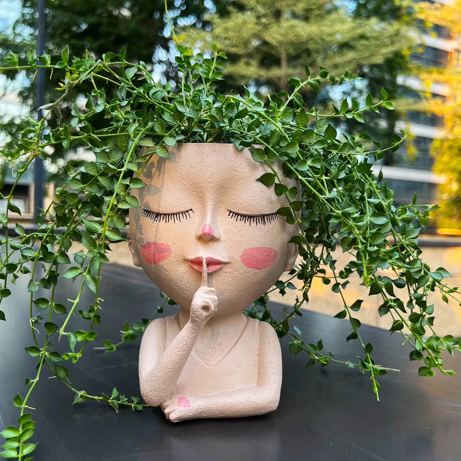 Facial Flower Pot Head Planter Succulent Plant Flower Container Pot ...
