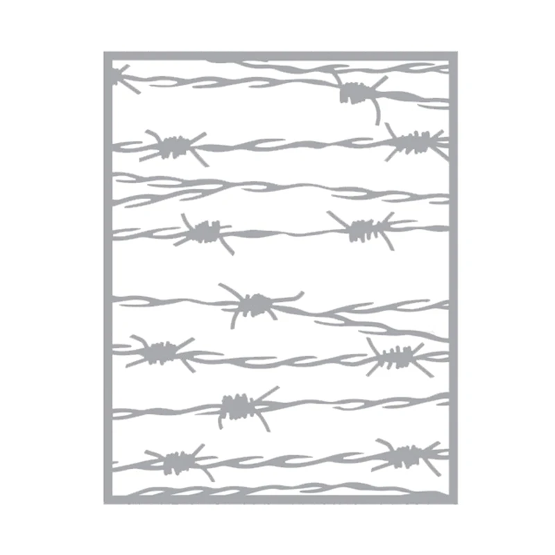 Printable Barb Wire Stencil