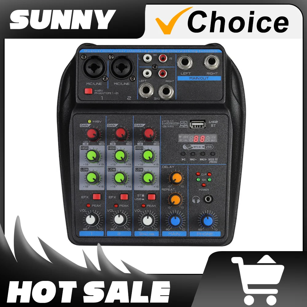 4-channel-Mixer-Dj-Mixing-Console-Met-Bluetooth-48V-Phantom-Power ...