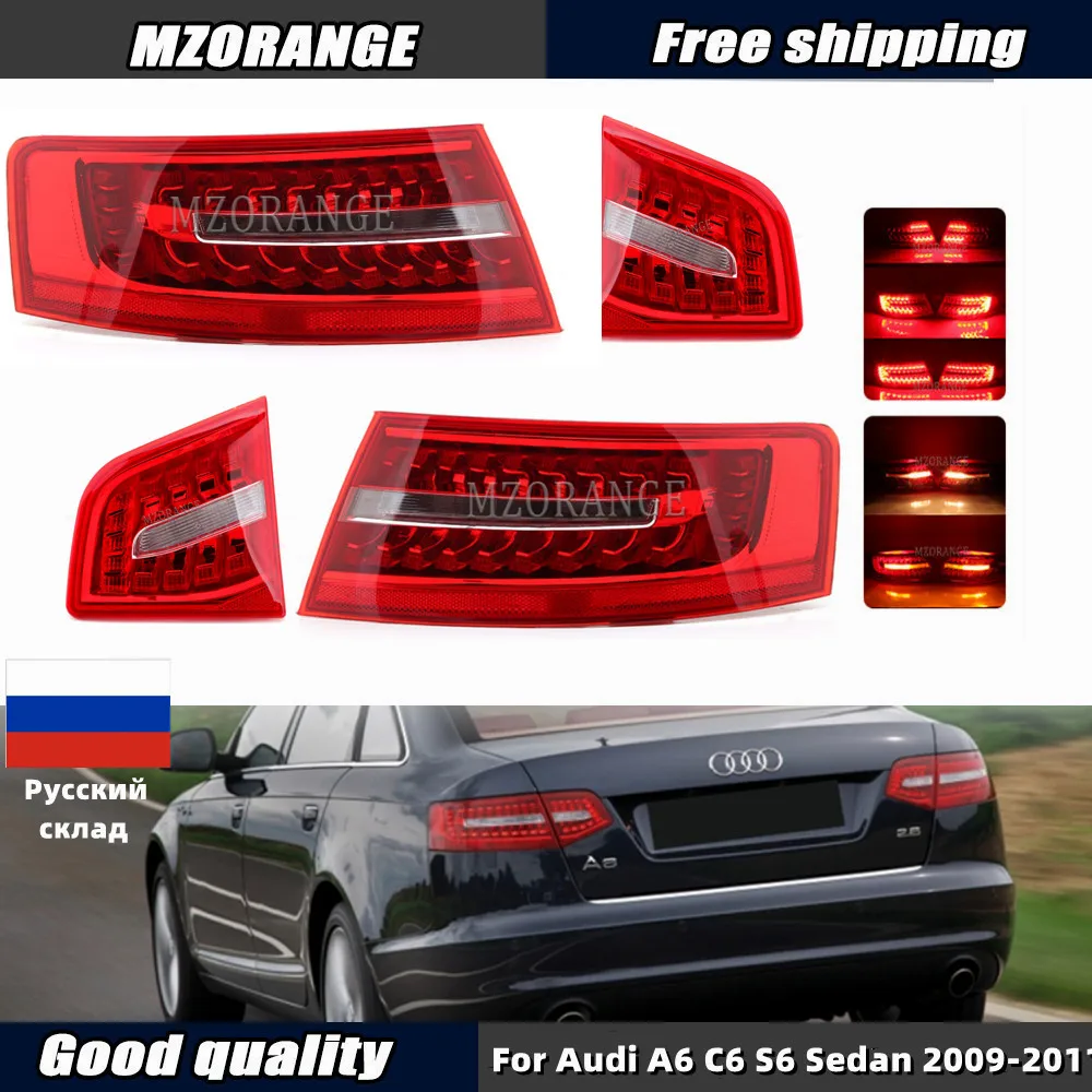 Tail-Lights-LED-For-Audi-A6-C6-S6-Quattro-RS6-Saloon-Sedan-2009-2010 ...
