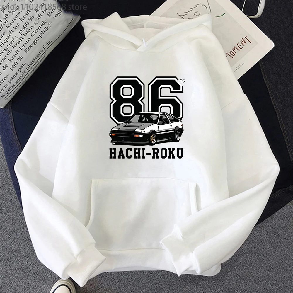 AE86 Hachi Roku hoodie Initial D 운동복 일본 애니메이션 남성 긴 소매 스트리트웨어, 오버사이즈 크루넥 ...
