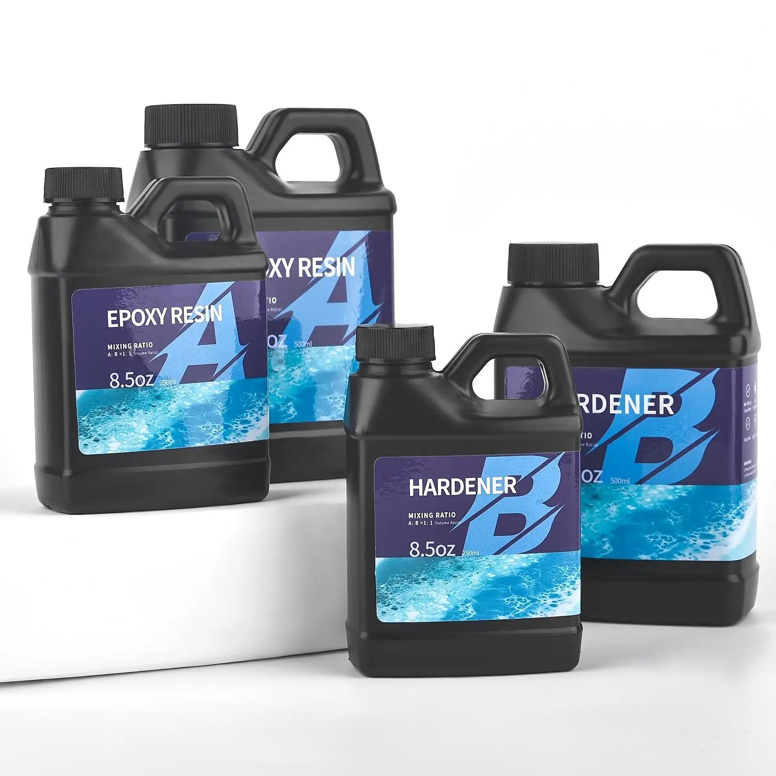 500/1000ml 1:1 AB Epoxy Resin Glue Quick Drying Adhesive Transparent ...