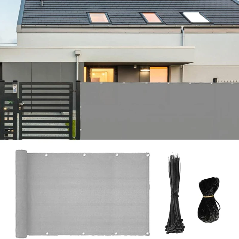 Balcony Fence Privacy Screen Cover Outdoor Shield Mesh Windscreen HDPE ...