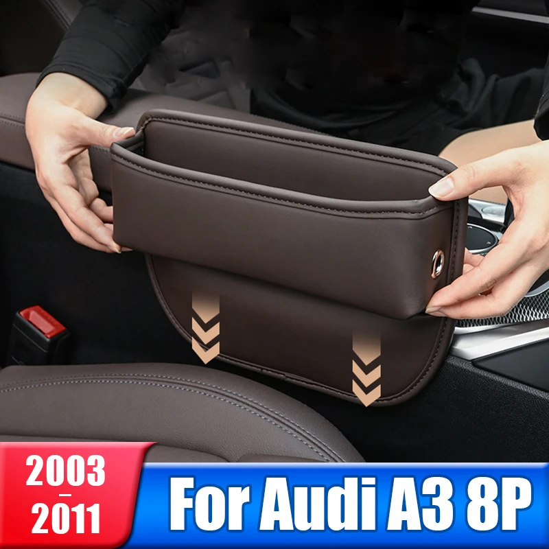 Car Seat Crevice Storage Box Pocket For Audi A3 S3 8P 2003 2004 2005 2006 2007 2008 2009 2010 ...