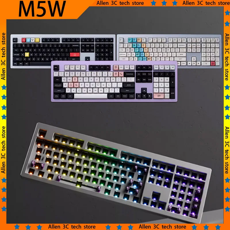 AKKO-Monsgeek-M5W-Mechanical-Keyboard-Kit-Keycaps-Wireless-Tri-mode-Aluminum-Alloy-Hot-Swap-RGB ...