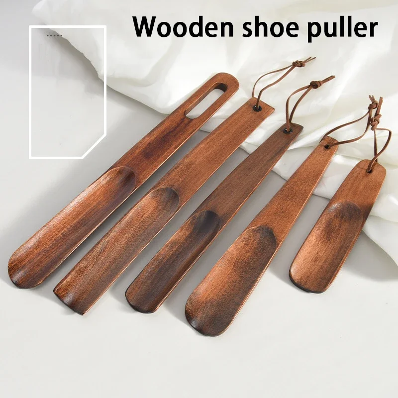 New 15-31cm Short Handle Shoehorn Advanced Solid Wood Shoe Horns ...