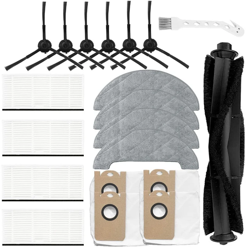 Replacement Parts Roller Brush Side Brushes Hepa Filters Compatible For VIOMI S9 Vacuum Cleaner ...