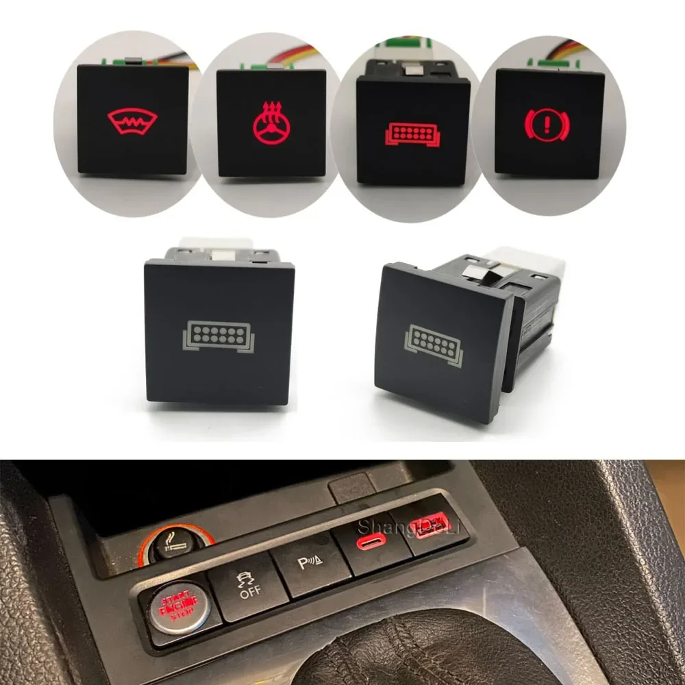 Car-LED-Light-Bar-Steering-Wheel-Heating-Garage-Switch-Push-Button-For ...