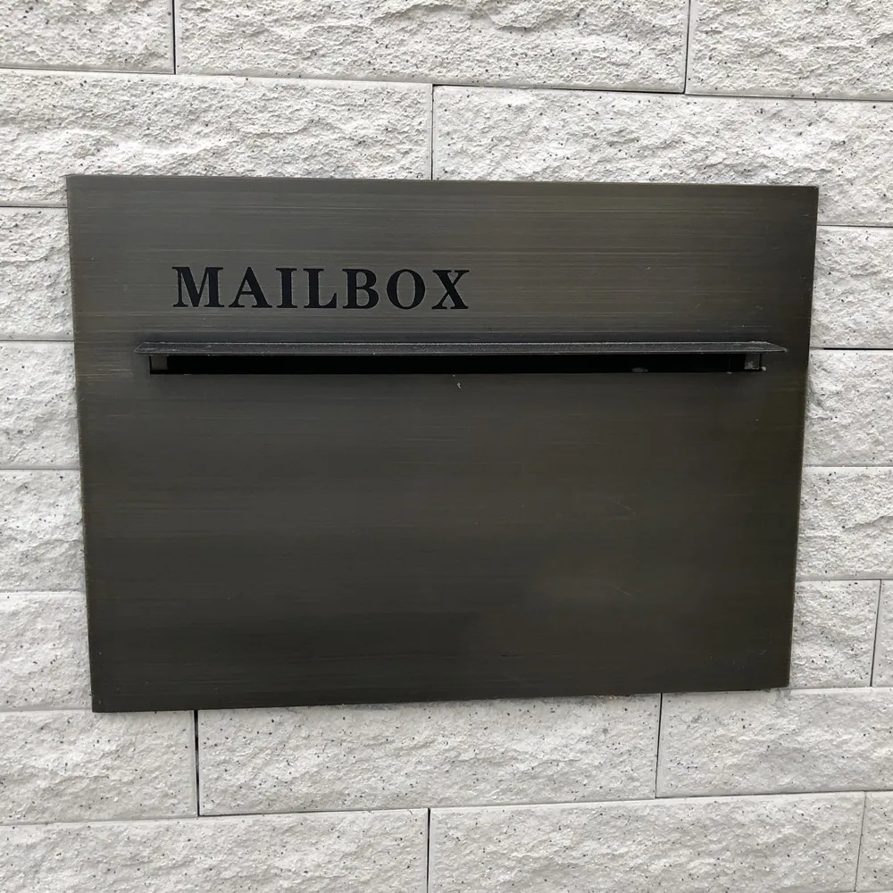 Through-The-Wall-Drop-Mailbox-with-Lock-Adjustable-Chute-Deposit-Safe ...