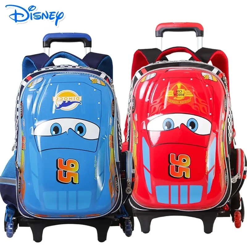 Disney Lightning McQueen 17" Backpack Wheel Trolley Cabin Luggage ...
