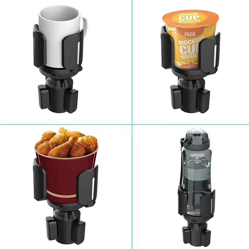 360 Degree Rotating Car Snack Cup Holder Telescopic Bases Instant ...