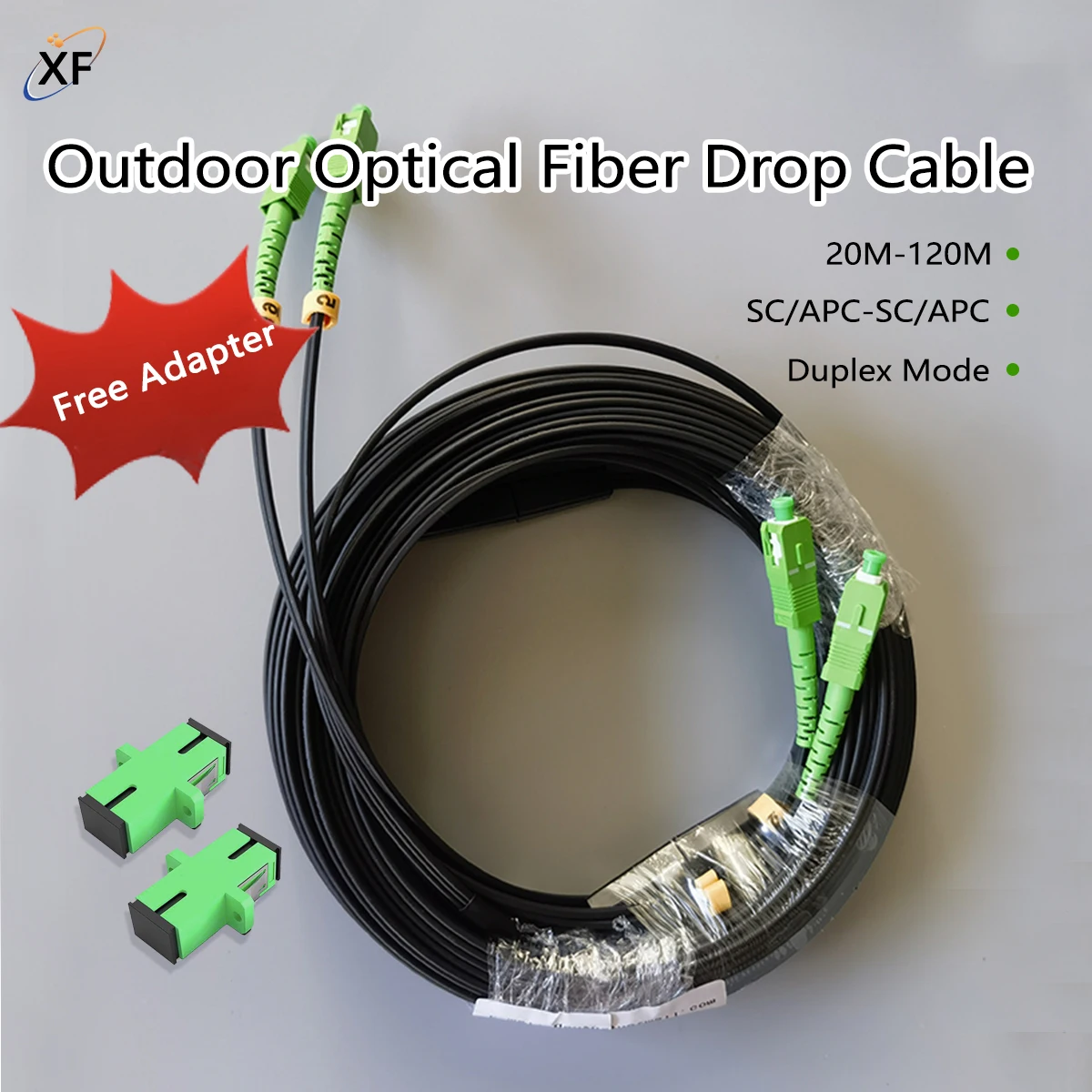 Outdoor Fiber Drop Cable Optical Patch Cord SC/APC-SC/APC Single Mode ...