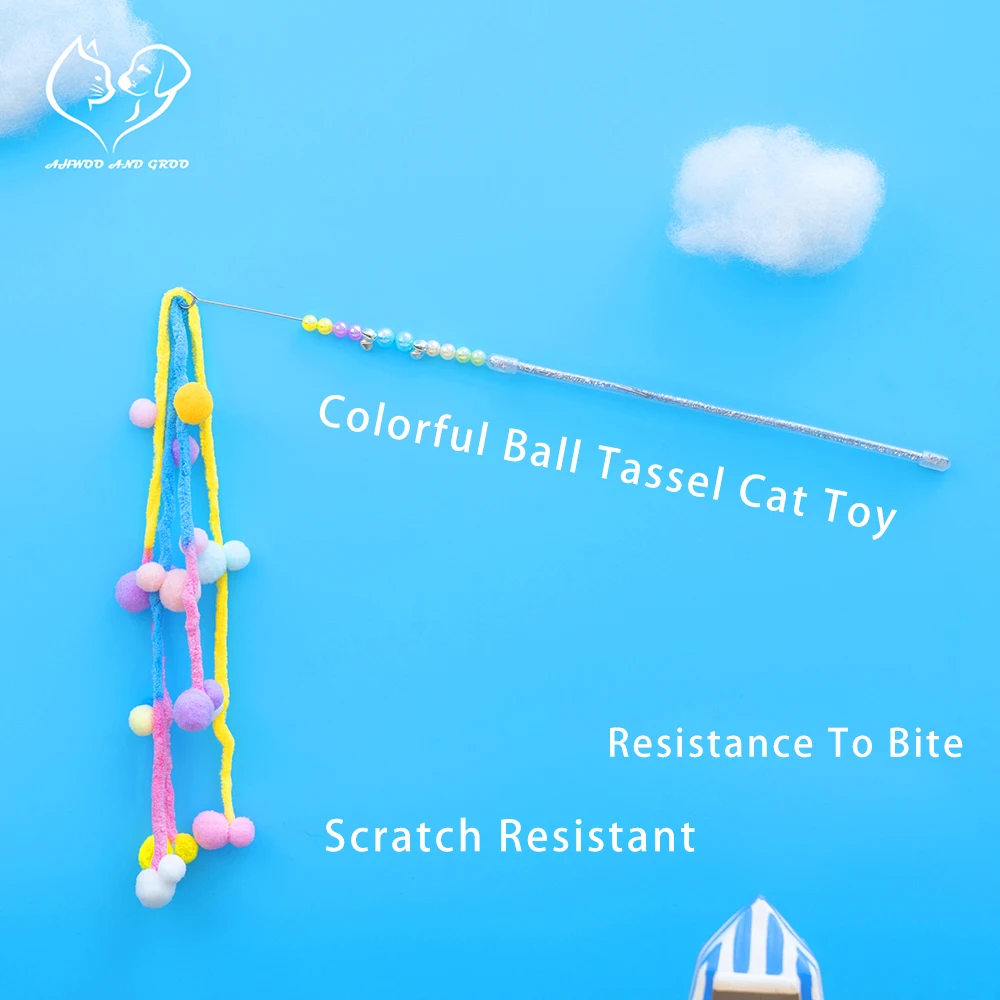 Color-Tassel-Ball-Interactive-Cat-Toy-Resistance-To-Grasp-Cat-Stick ...