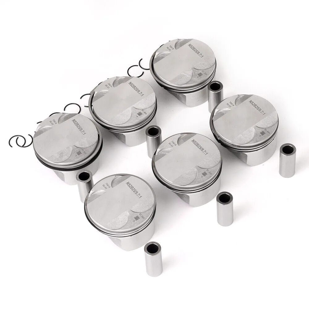 6Pcs Pistons Rings STD Low Compression 9.7:1 11257561850 11257561848 ...