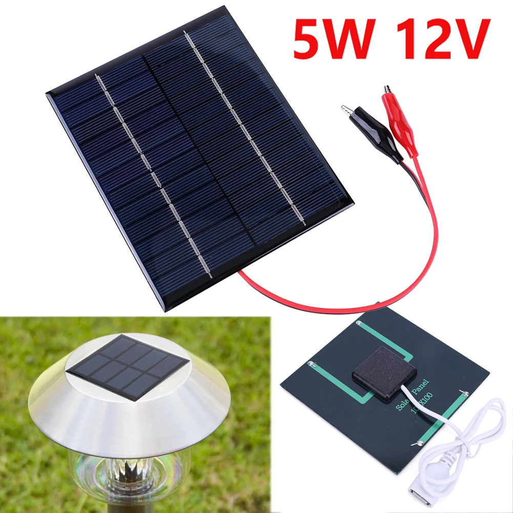 Waterproof-Solar-Panel-5W-12V-Small-Cell-Module-Polysilicon-Board ...