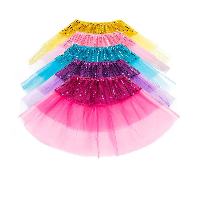 New Children's Tutu Performance Petticoat Princess Sequin Mmesh ...