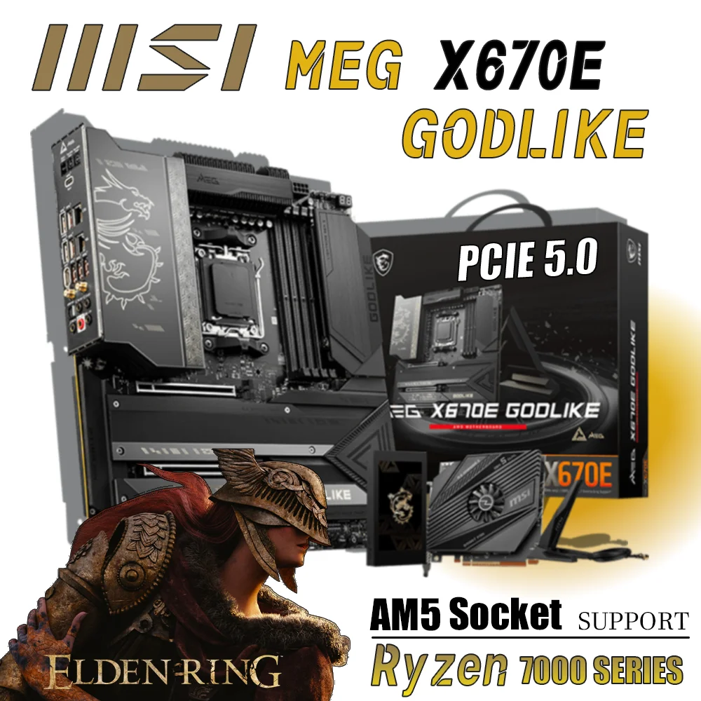 Msi meg x670e godlike am5 placa mãe x670e ddr5 mainboard 6666 (oc) 128g ...